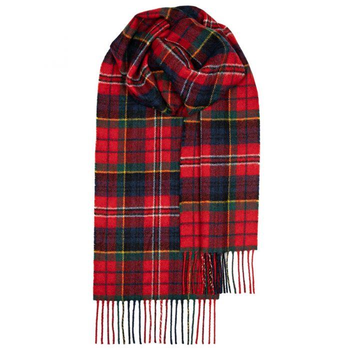 Lamswollen Shawl, MacPherson Clan Modern - Black Tie